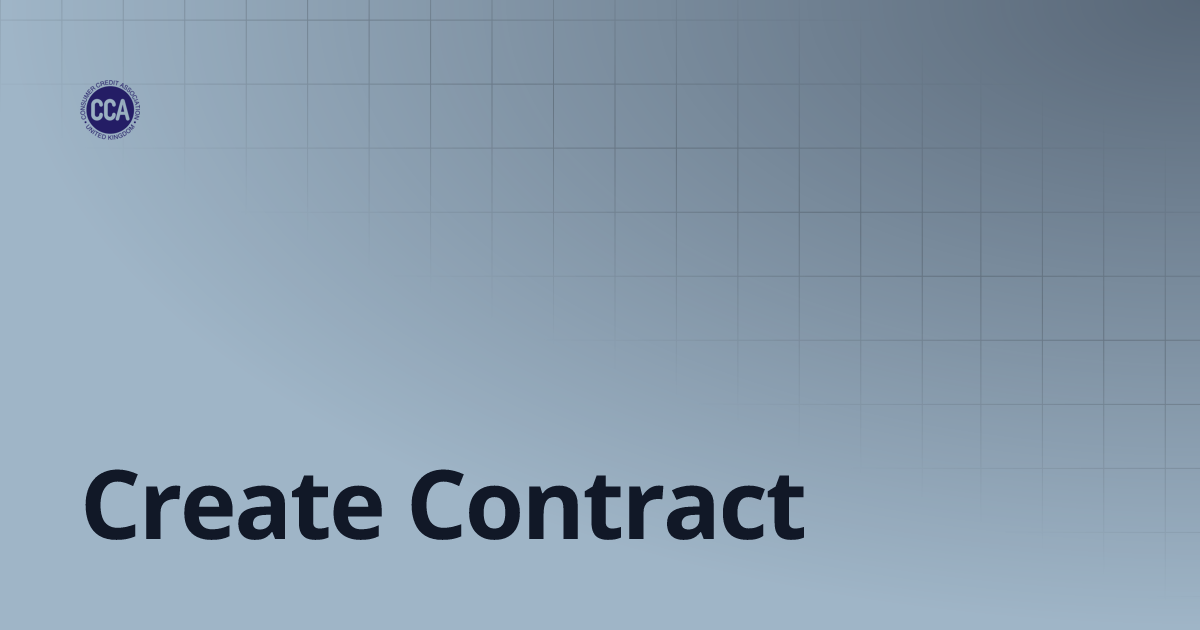Create Contract | CCA Digital