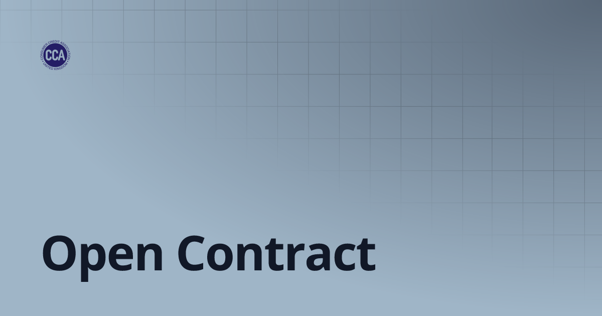 Open Contract | CCA Digital